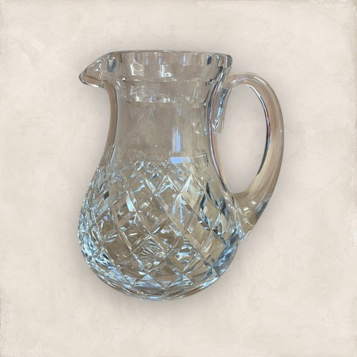 LEAD CRYSTAL CUT GLASS WATER JUG PITCHER 18cm TALL | eBay UK