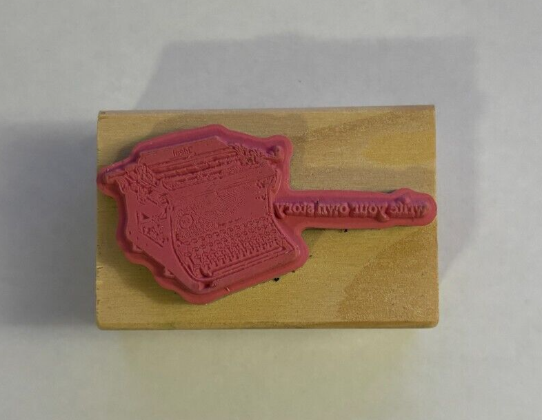 Michaels Write Your Own Story Typewriter Rubber Stamp, Scrapbooking ...