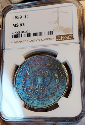 * 1889 * NGC MS63 MONSTER TONED REVERSE WOW!! MORGAN DOLLAR #001 | eBay