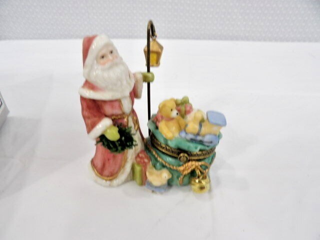 PHB Collections Victorian Santa w/Rocking Horse Porcelain Hinged ...