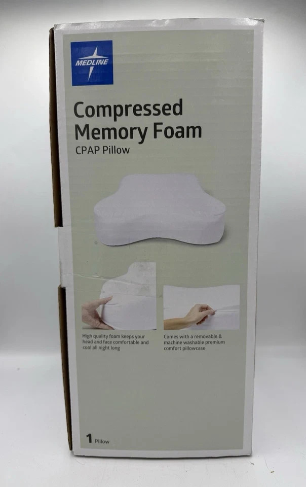 Medline CPAP Pillow Compressed Memory Foam CertiPUR-US For Use With ...