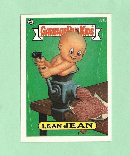 1987 Garbage Pail Kids Series 10 Card #381b Lean Jean | eBay