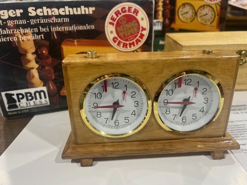 Jerger Chess Clock Olympia 66 Years Special Edition In Wood Box And ...