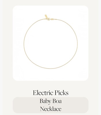 Electric Picks Baby Boa Necklace - 16" - 1mm thick - 18kt Gold Filled ...