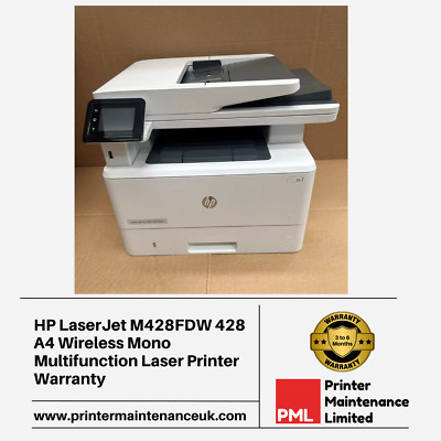 HP LaserJet M428FDW 428 A4 Wireless Mono Multifunction Laser Printer ...