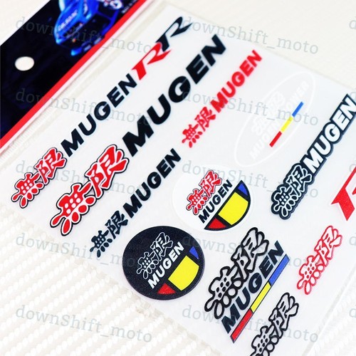 12pcs MUGEN Small Reflective Decal Sticker Set Window Vinyl For Car ...