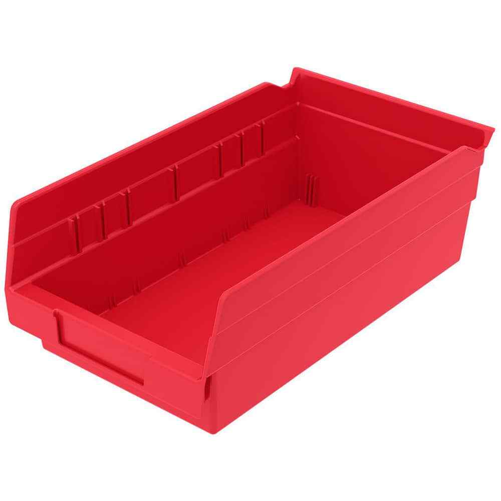 (12 Count) Akro-Mils 30130 Red Nesting Shelf Bin, 6-5/8"W x 11-5/8"D x ...