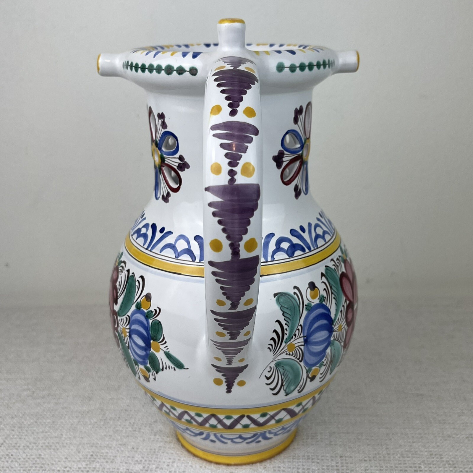 Modra Slov Keramika MO 033 Handpainted Ceramic Pottery Vase Pitcher ...