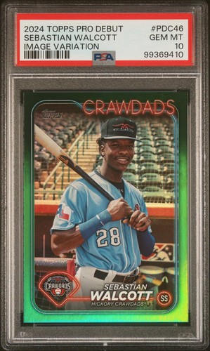 2024 Topps Pro Debut Baseball Sebastian Walcott Image Variation SP PSA ...