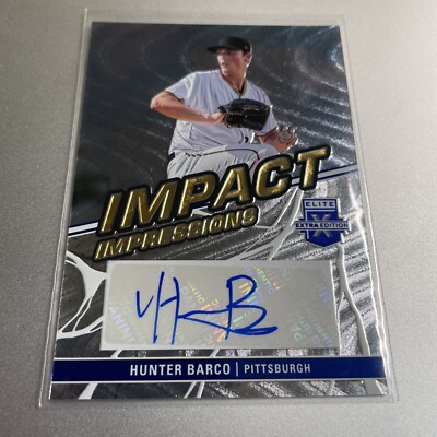 2023 Panini Elite Extra Edition Hunter Barco IMPACT IMPRESSIONS AUTO ...