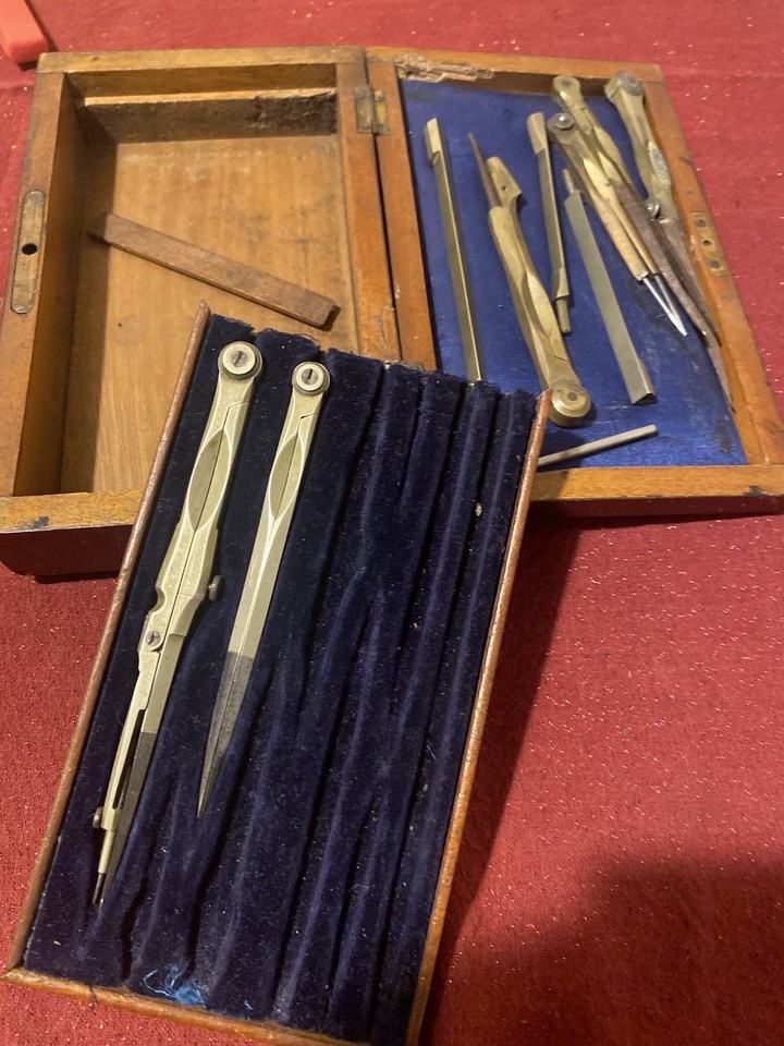 Job Lot Of Vintage Technical Drawing Draughtsman / Engineer Set ...