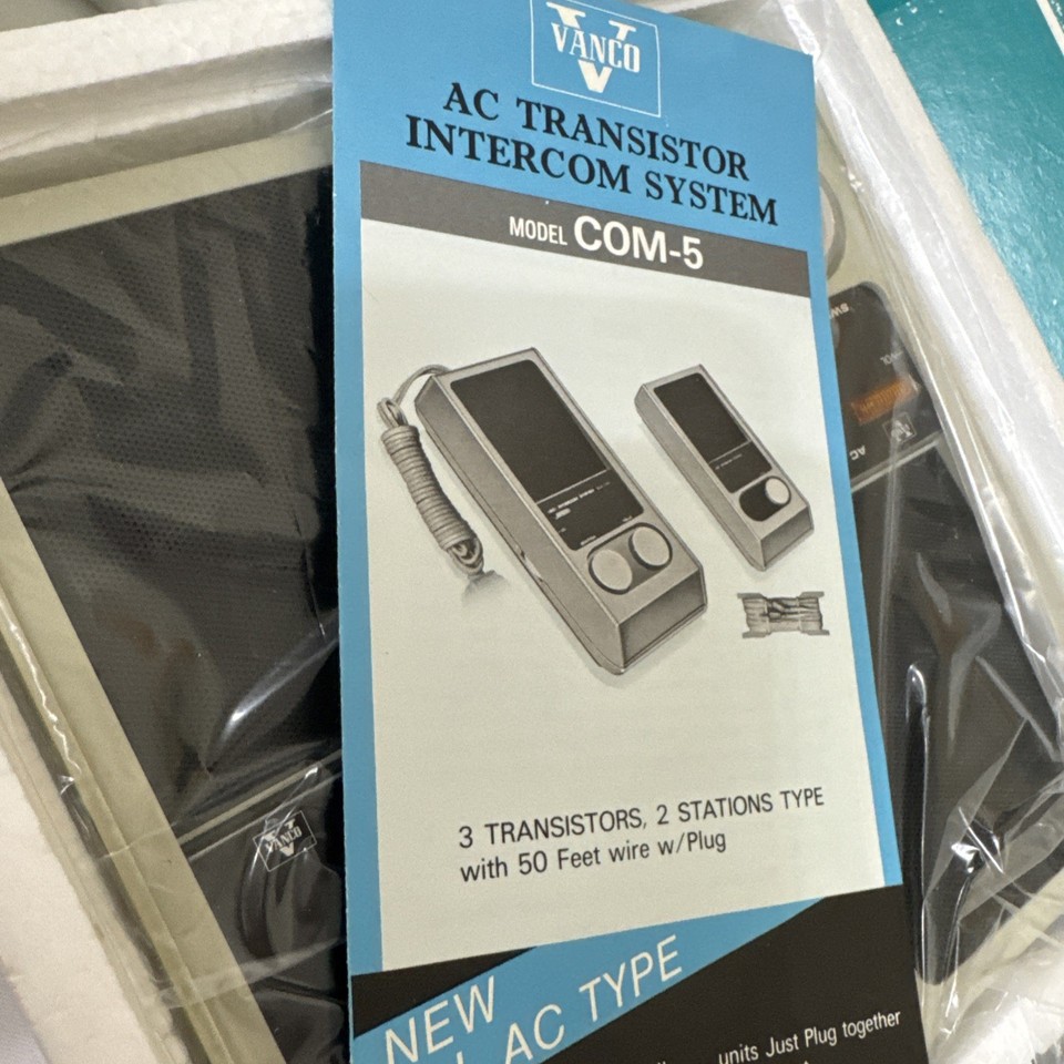 VANCO Intercoms Vintage AC Type-Up Intercom System - Model COM-5, JAPAN ...