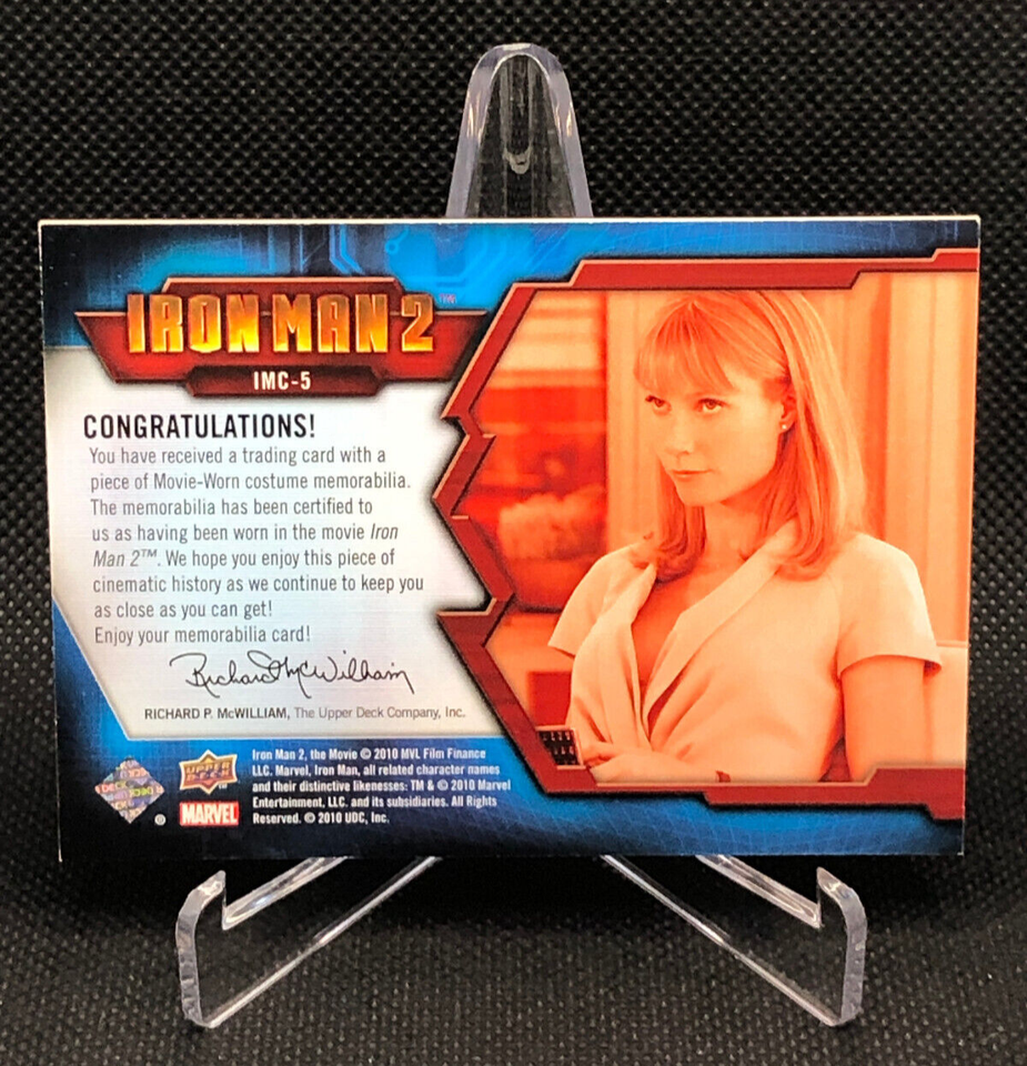 2010 Upper Deck Marvel Iron Man 2 Costume Memorabilia Card #IMC-5 ...