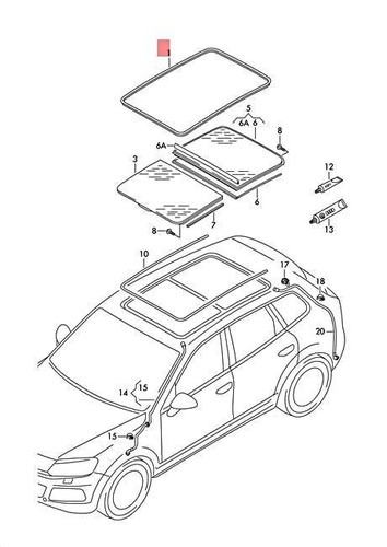 Genuine VW Touareg 7P5 7P6 Seal Self-Adhesive 7P0877459C | eBay