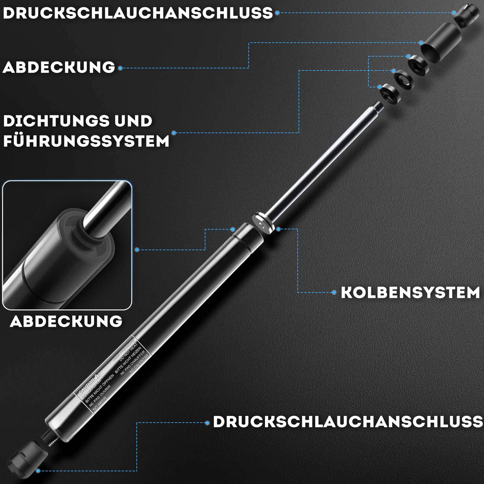 2x Gasfeder Dämpfer Heckklappendämpfer für VW Golf 5 V 1K1 2003-2009 ...