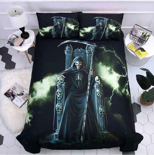 3D Grim Reaper ZHUA467 Bed Pillowcases Quilt Duvet Cover Set Queen King ...