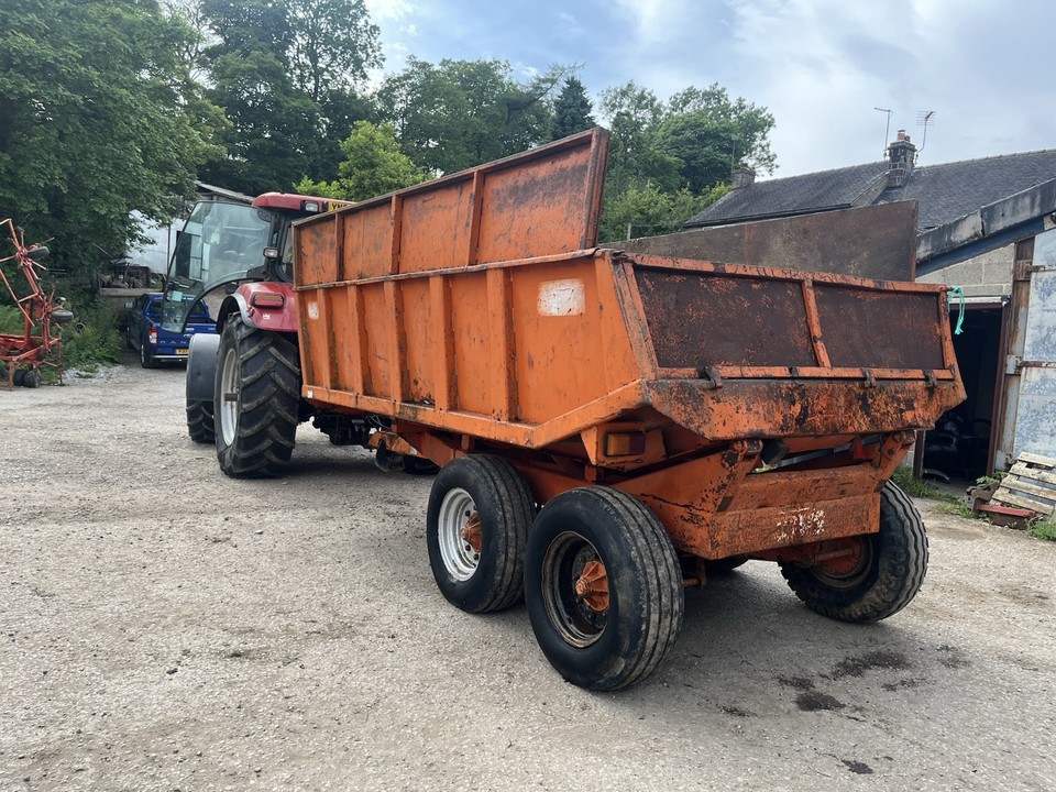 Ken Wooton 8 Ton Tipping Trailer. Loader Tractor Mower Baler Tedder ...