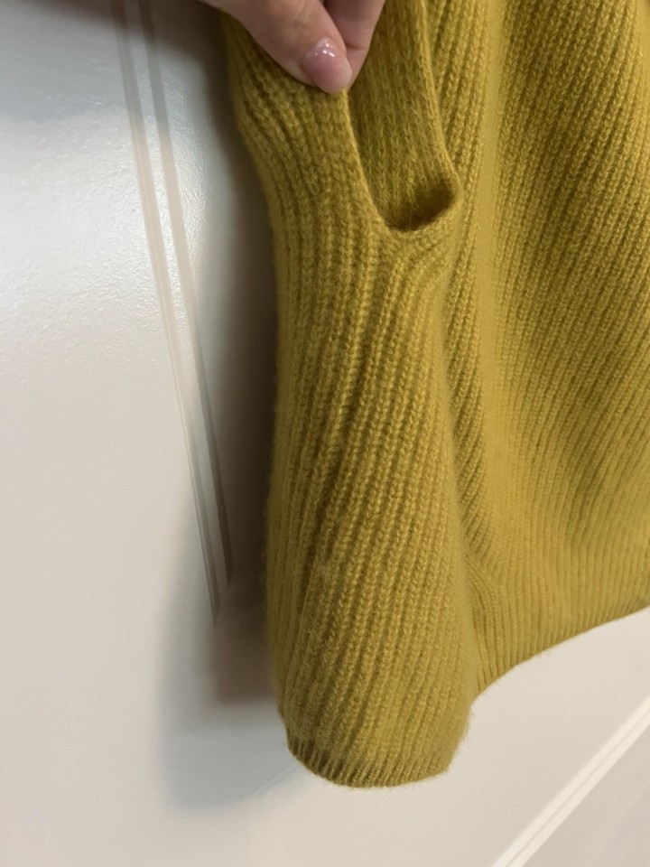 Anthropologie Enza Oversized Ribbed Cashmere Sweater Vest Sz M in ...