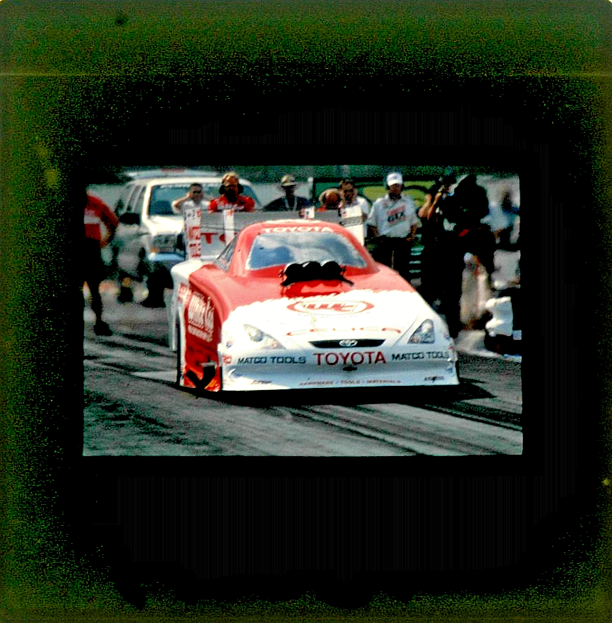 Gary Scelzi-Alan Johbson-Toyota FC NHRA Houston 2002 (2 slides) | eBay