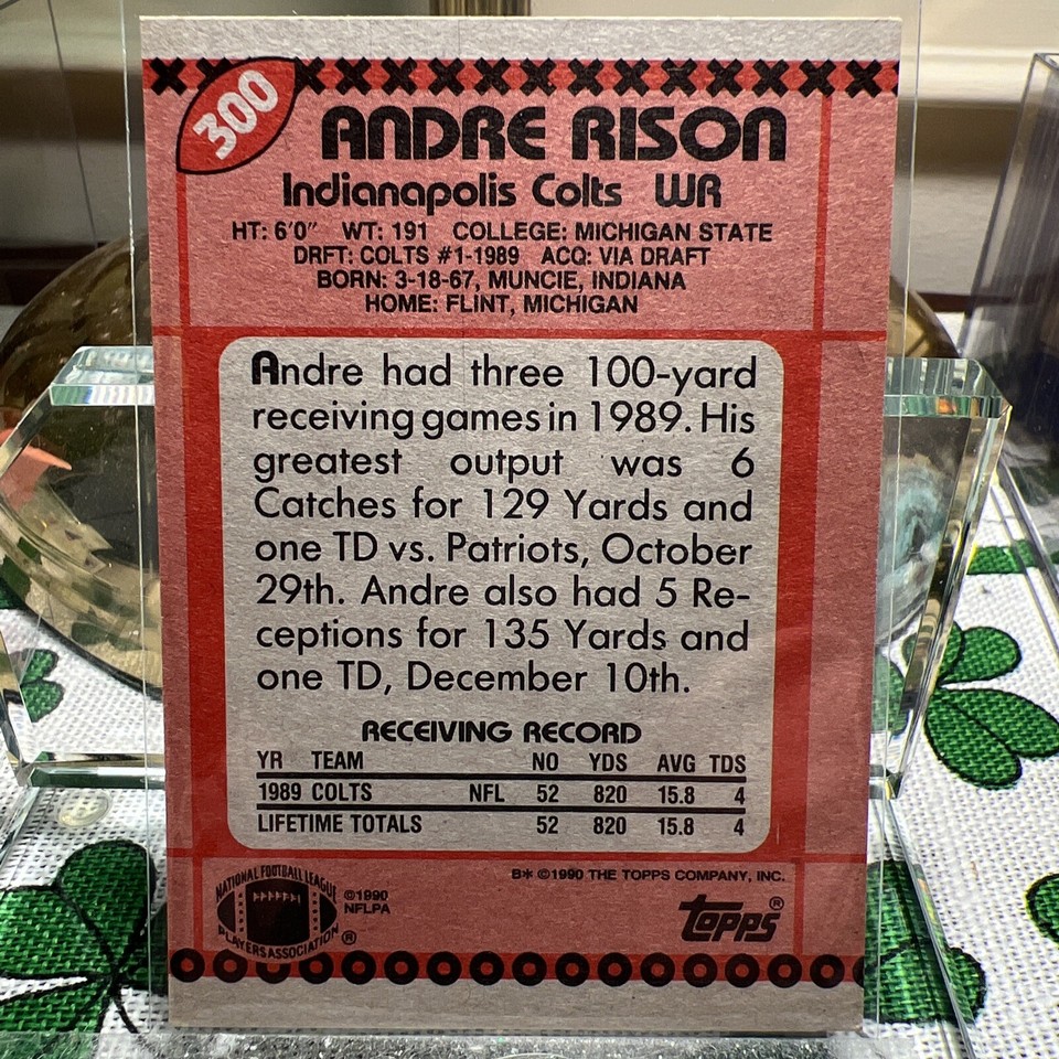 1990 Topps Andre Rison Super Rookie Card #300 | eBay