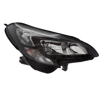 Vauxhall Corsa E Headlight Right 14-20 Halogen DRL Headlamp Drivers Off ...