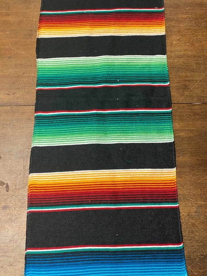 Mexican Sarape Table Runner 81"X14" 1st quality XLARGE ,Saltillo ...