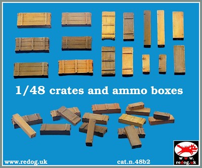 1:48 Boxes & Crates - Scale Models / Stowage Diorama Accessories kit ...