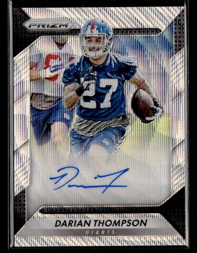 2016 Panini Prizm #RA-DTH Darian Thompson Rookie Autographs Blue Wave ...