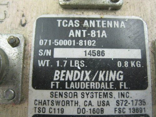 Bendix King ANT-81A TCAS Antenna 071-50001-8102 CORE | eBay