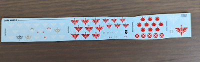 Dark Angels Transfers Sheet Space Marine Primaris decals Warhammer 40k ...