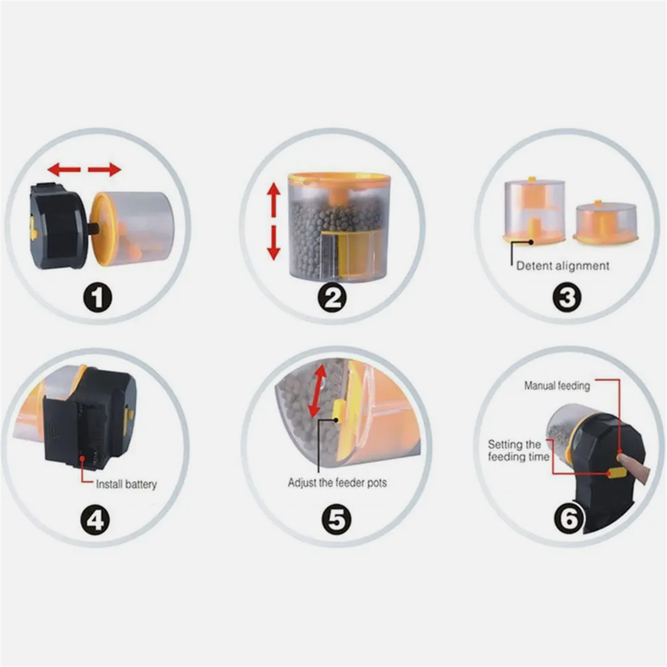 Aquarium Fish Feeder Automatic Food Dispenser Timer Fish Tank Auto ...