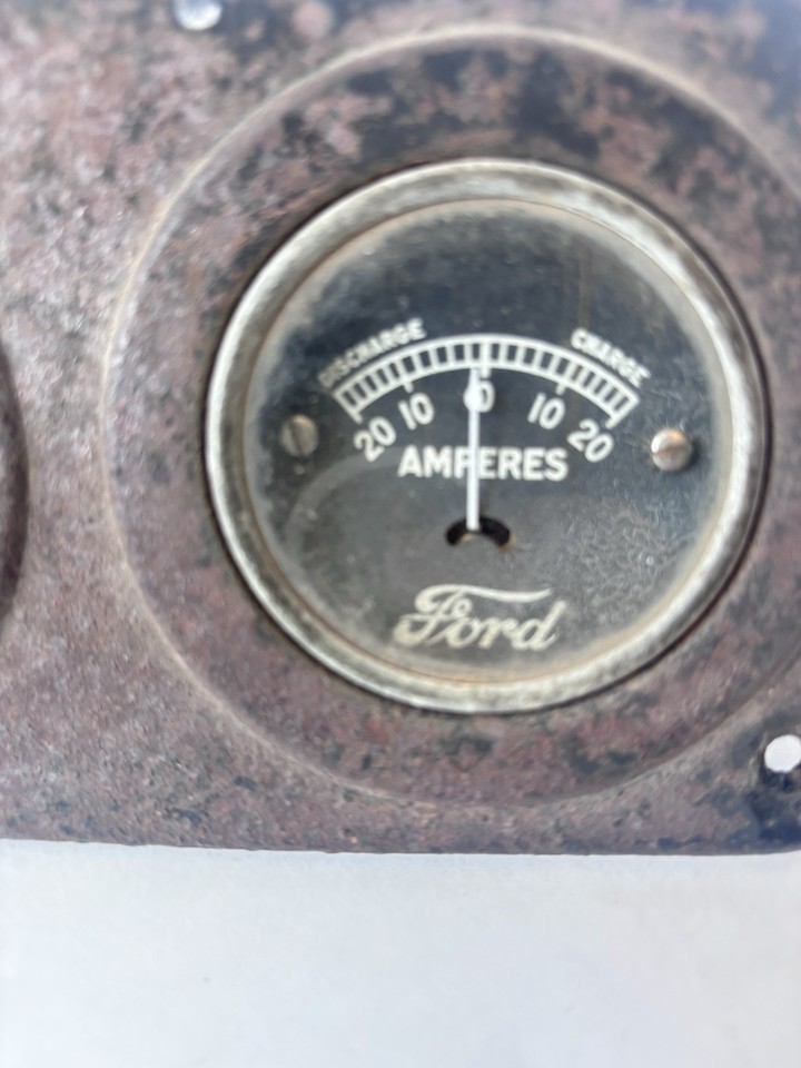 Vintage Model T Ford Ignition Key Light Amp Amperes Gauge Dash Switch ...