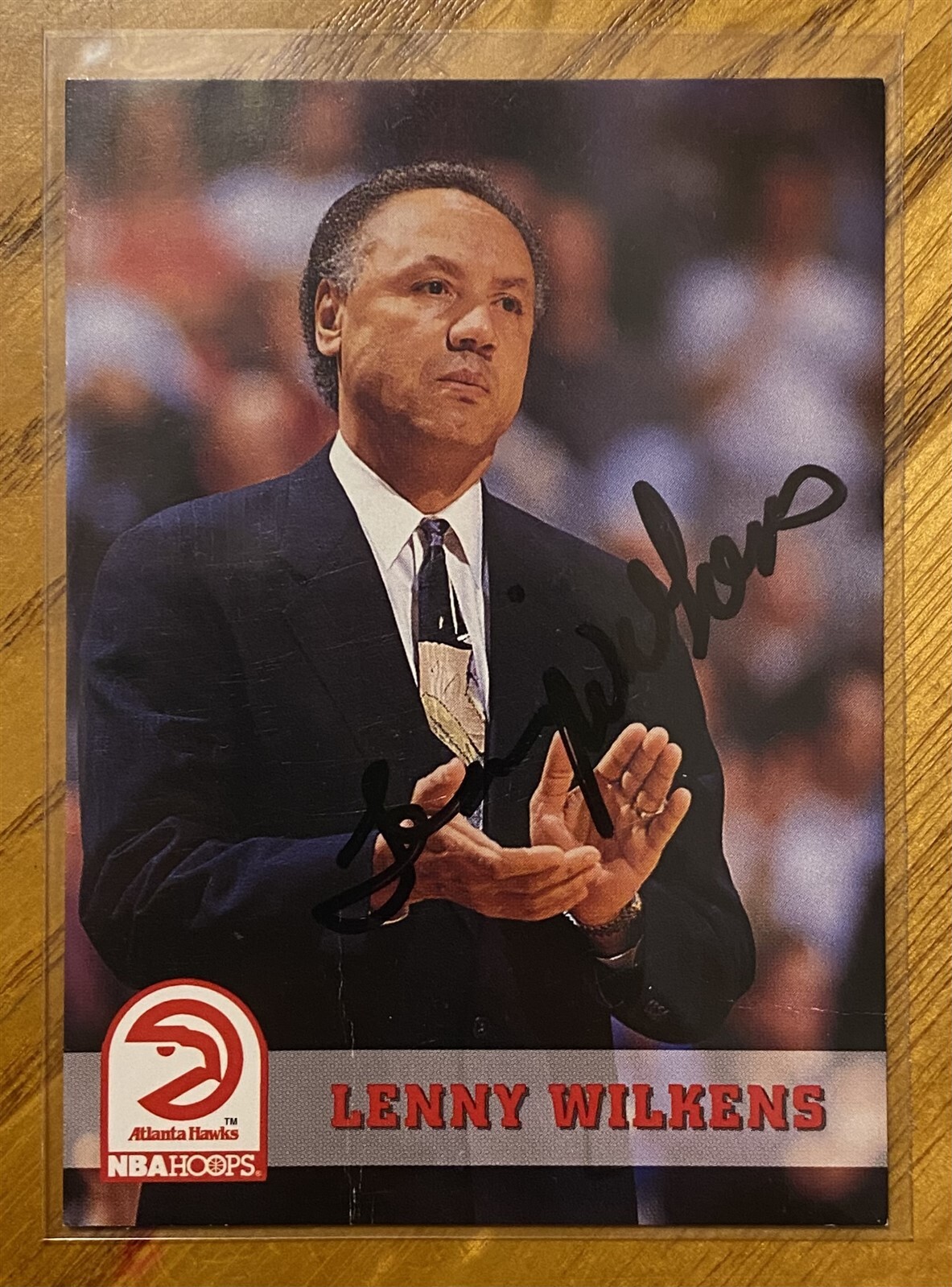 Lenny Wilkens Signed 1993-94 Hoops Autograph Card - Hawks | eBay