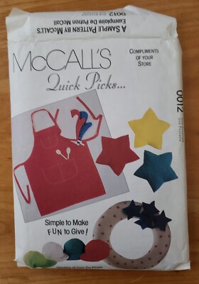 McCall's Crafts Sewing Patterns #0012 Simple Quick Picks 10 Gifts To ...