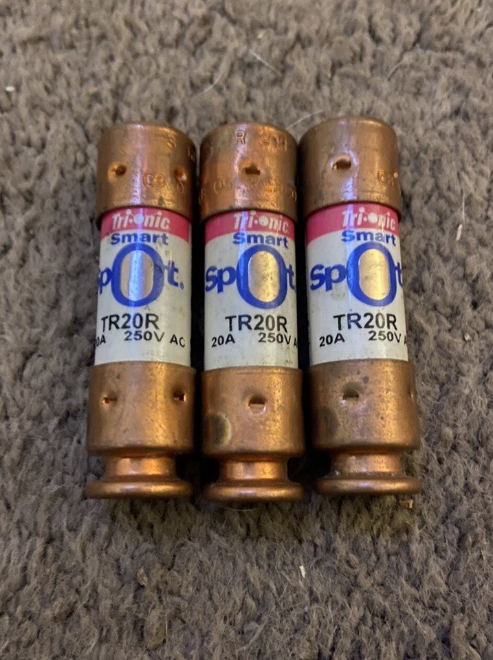 Lot (3) Ferraz Shawmut TR20R Tri-onic Time Delay Fuse Class RK5 250VAC ...