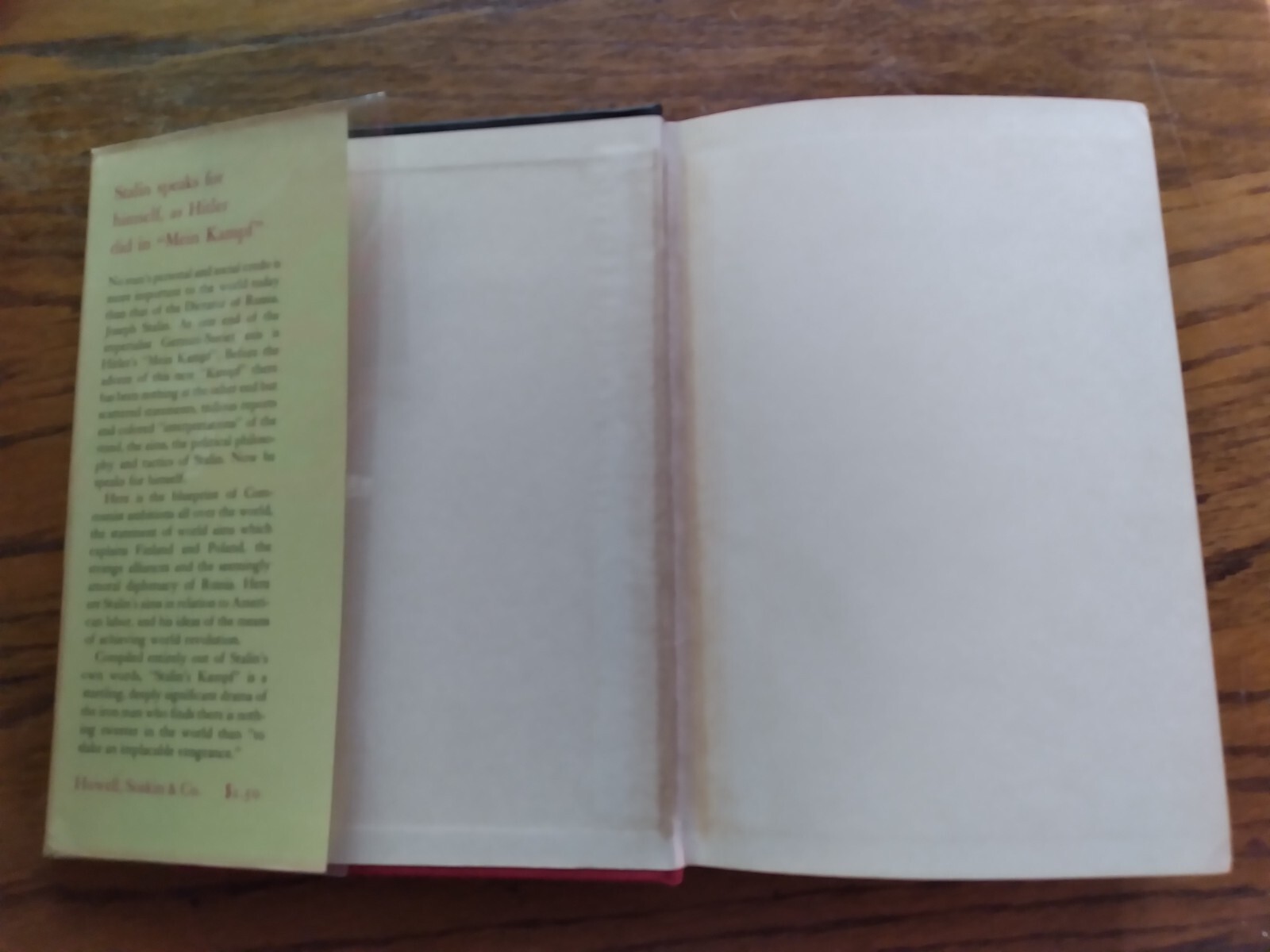 STALIN'S KAMPF 1940 1st Ed. Super-Rare book, MINT w/ DUST-JACKET ...