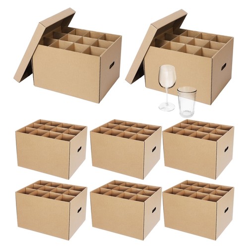8 Pack Wine Glass Moving Boxes Kitchen Moving Boxes with Handle Kitchen ...