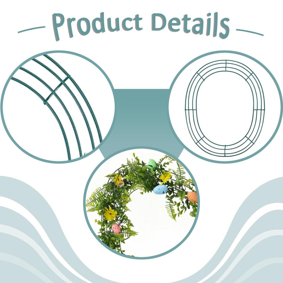 4Pcs Wire Wreath Frame Easter Wreath Frame for DIY Crafts Supplies New ...