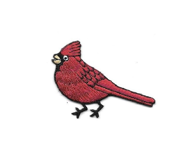 Cardinal - Bird - Northern - Bird Watching - Embroidered Iron On Patch ...