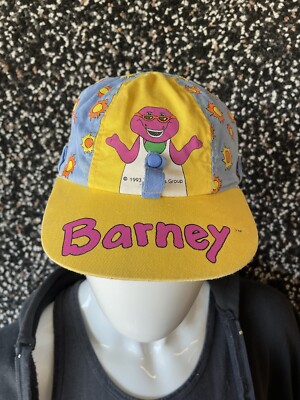 Vintage 1993 Barney Purple Dinosaur Cap Hat Youth Size | eBay