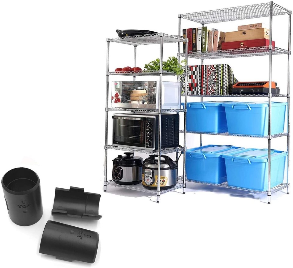 Wire Shelf Clips Shelving Split Sleeves Lock Metal Rack Fits 1" Post 72 ...