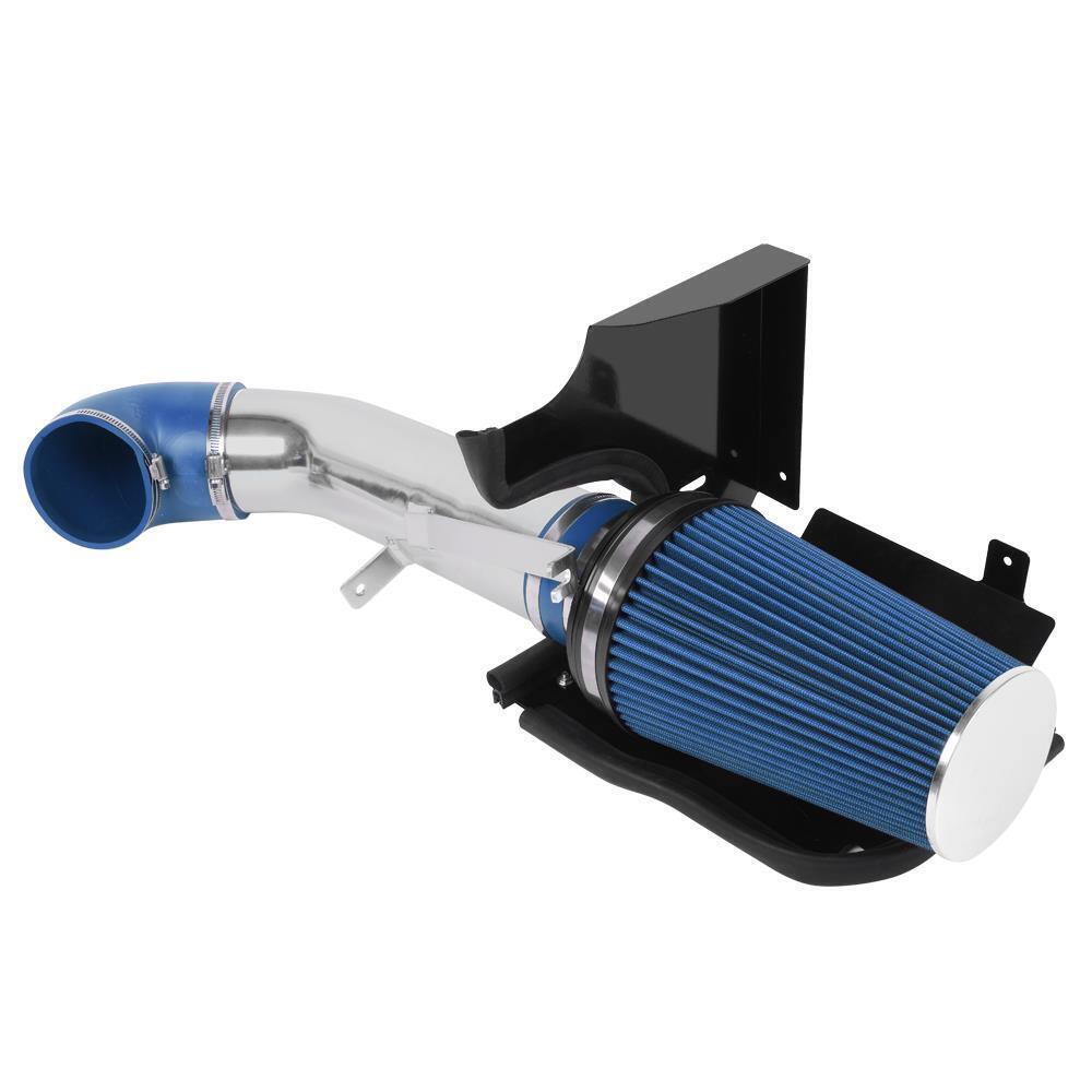 4" Blue Cold Air Intake+Heat Shield Kits for 99-06 GMC/Chevy V8 4.8L/5 ...
