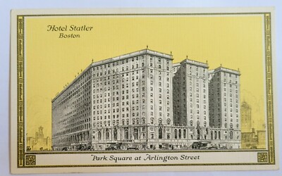 Massachusetts MA Boston Hotel Statler Park Square Arlington Street ...