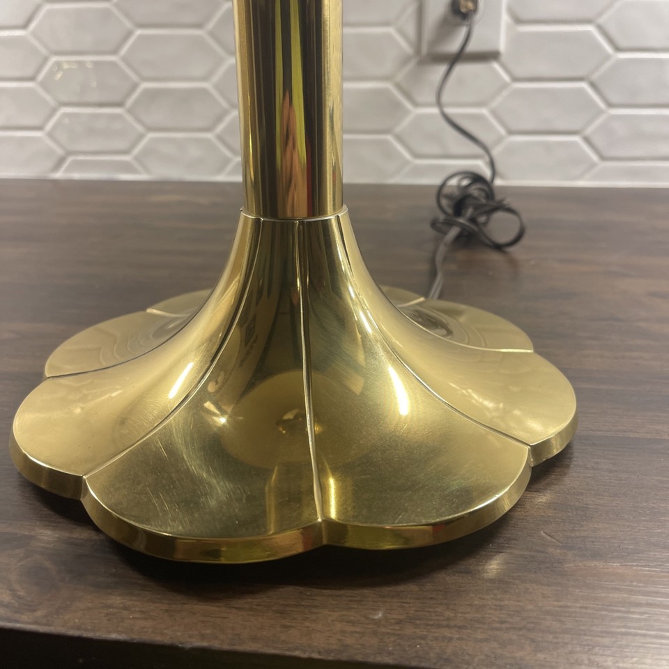Extremely Rare Pair of Stiffel Solid Brass Table Lamps With ORIGINAL ...
