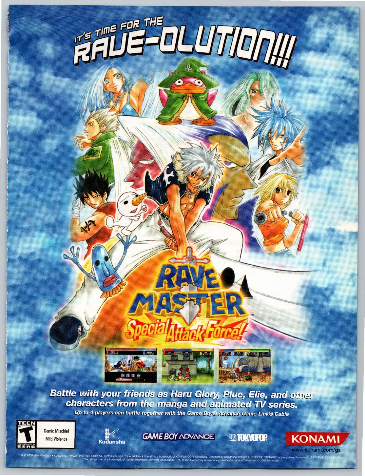 2005 Rave Master Special Attack Force Game Boy Vintage Print Ad Promo ...