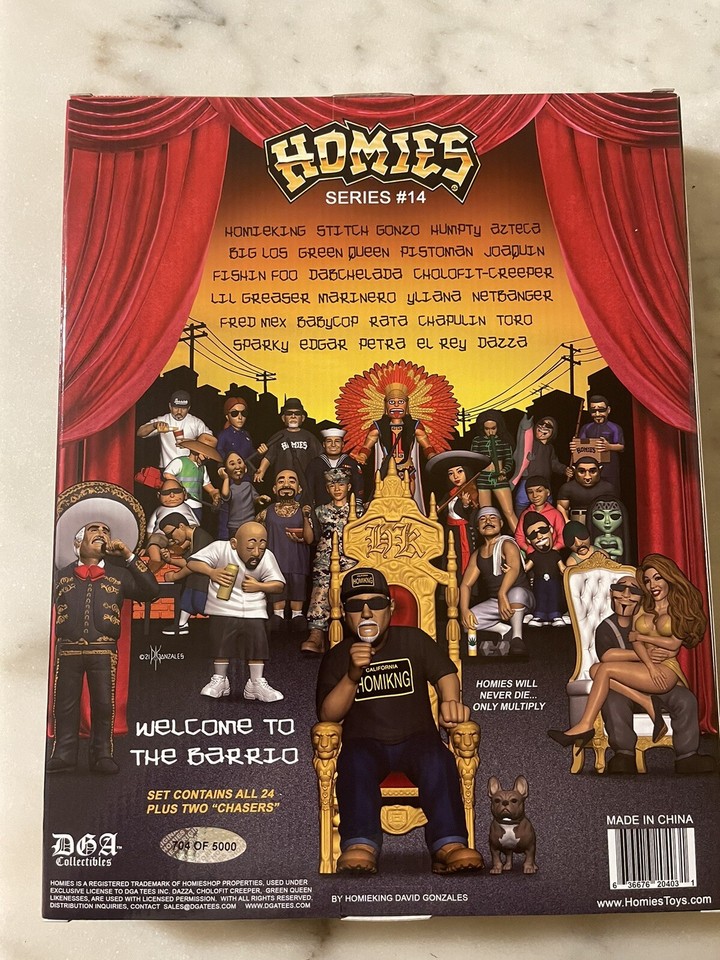 Homies Series 14 Limited Edition Box Set W/ Chasers Figures #0000/5000 ...