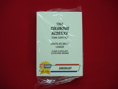 1993 COLUMBUS REDSTIXX FLEER PROCARDS MiLB TEAM SET J. CABRERA ...
