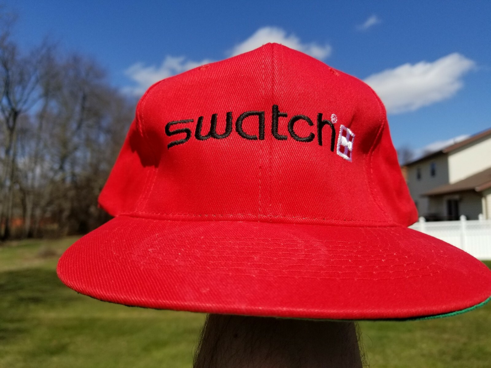 Vintage Swatch Watch Hat Adjustable Snapback Trucker … - Gem
