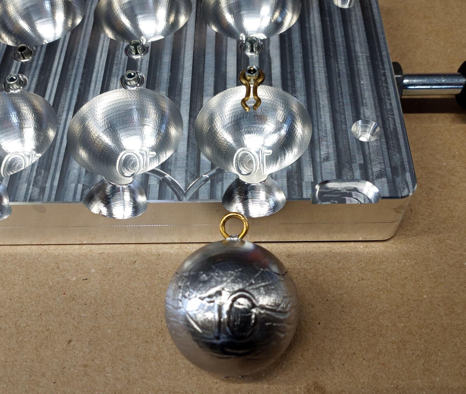 10 oz ( 16 Cavity ) Cannon Ball Deep Drop Weight Mold CNC Machined | eBay