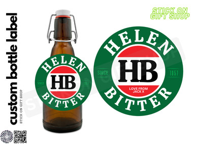 Custom Personalised Bitter Beer Bottle Label - Any Occasion - Hen Stag ...